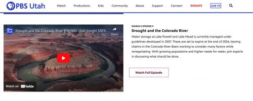 Great Salt Lake Collaborative - PBS Utah: Drought and the Colorado River
